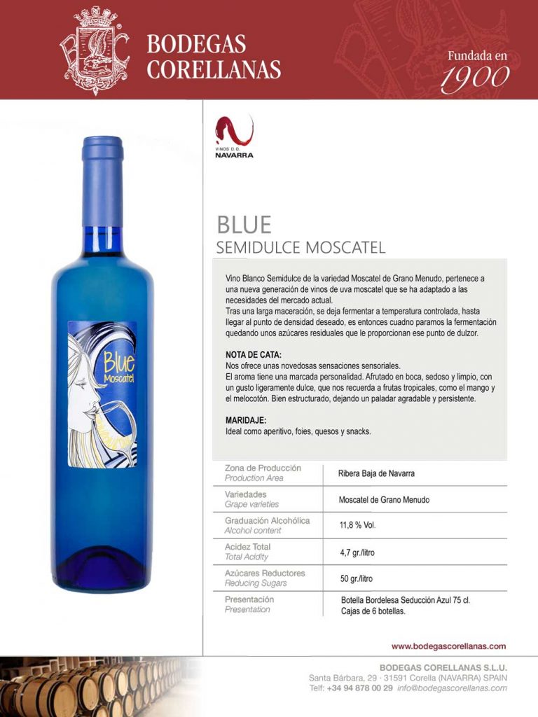 Blue Moscatel · Moscateles Grano Menudo · Bodegas Corellanas